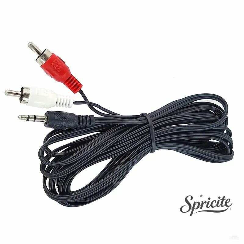 Кабель Jack 3.5 mm - 2RCA, тюльпан-джек, провод 1.5 метра