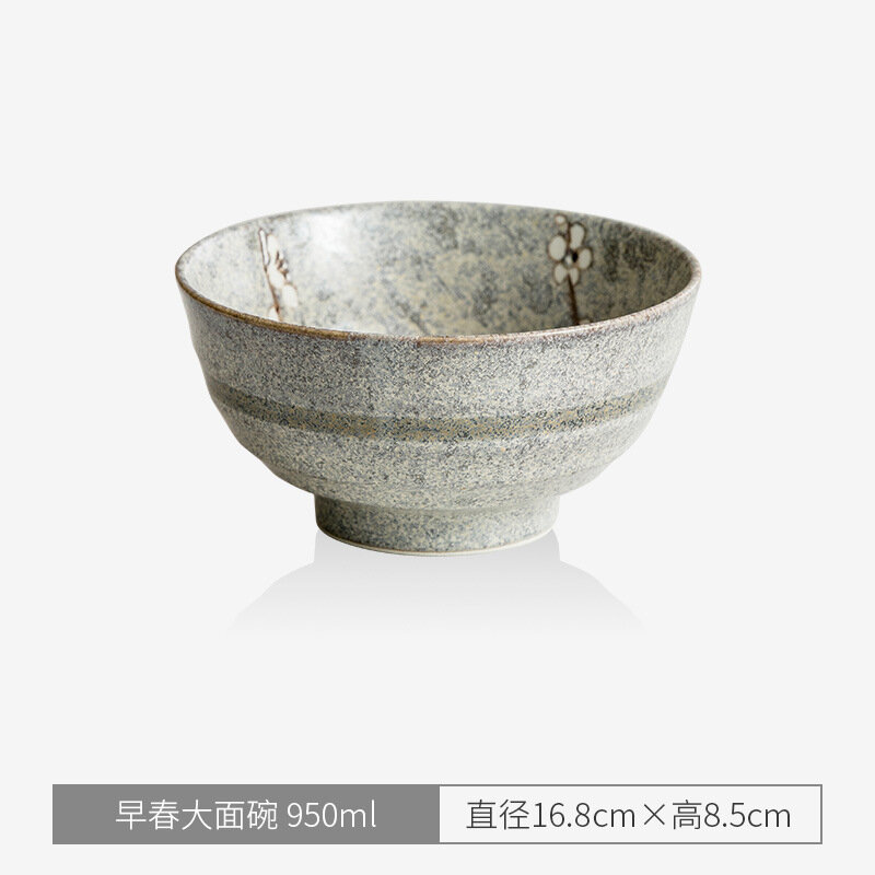 Японская импортная миска для риса из керамики Мино, японская керамическая миска для рамена ручной работы, большая емкость, суповая миска, оптовая продажа посуды.