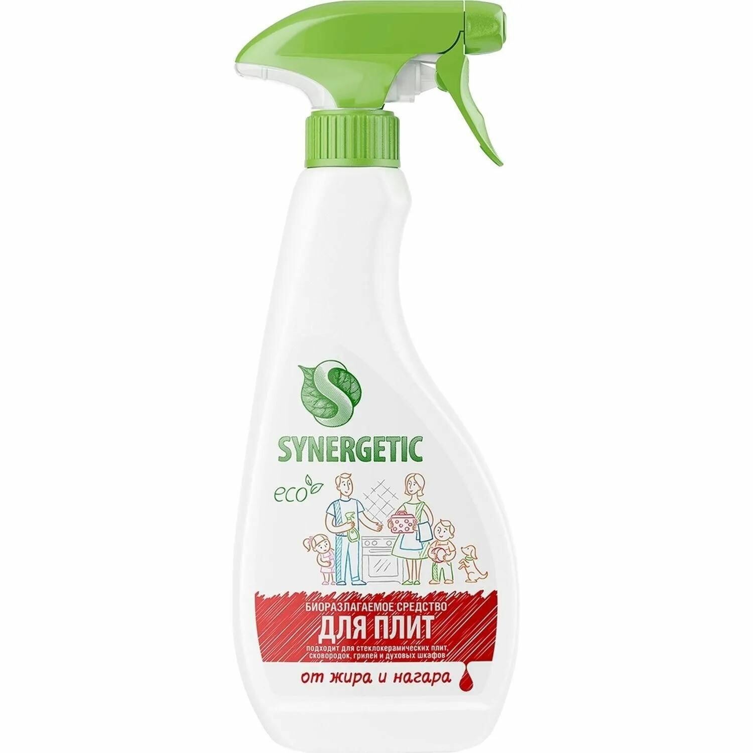 Чистящее средство для кухни Synergetic для плит, духовок, грилей, 500 мл