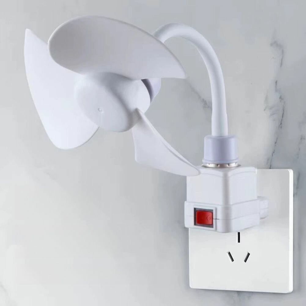 Вентилятор с насадкой, E27, EU Plug, 10W, белый, 14cm, 3 скорости — фото 1
