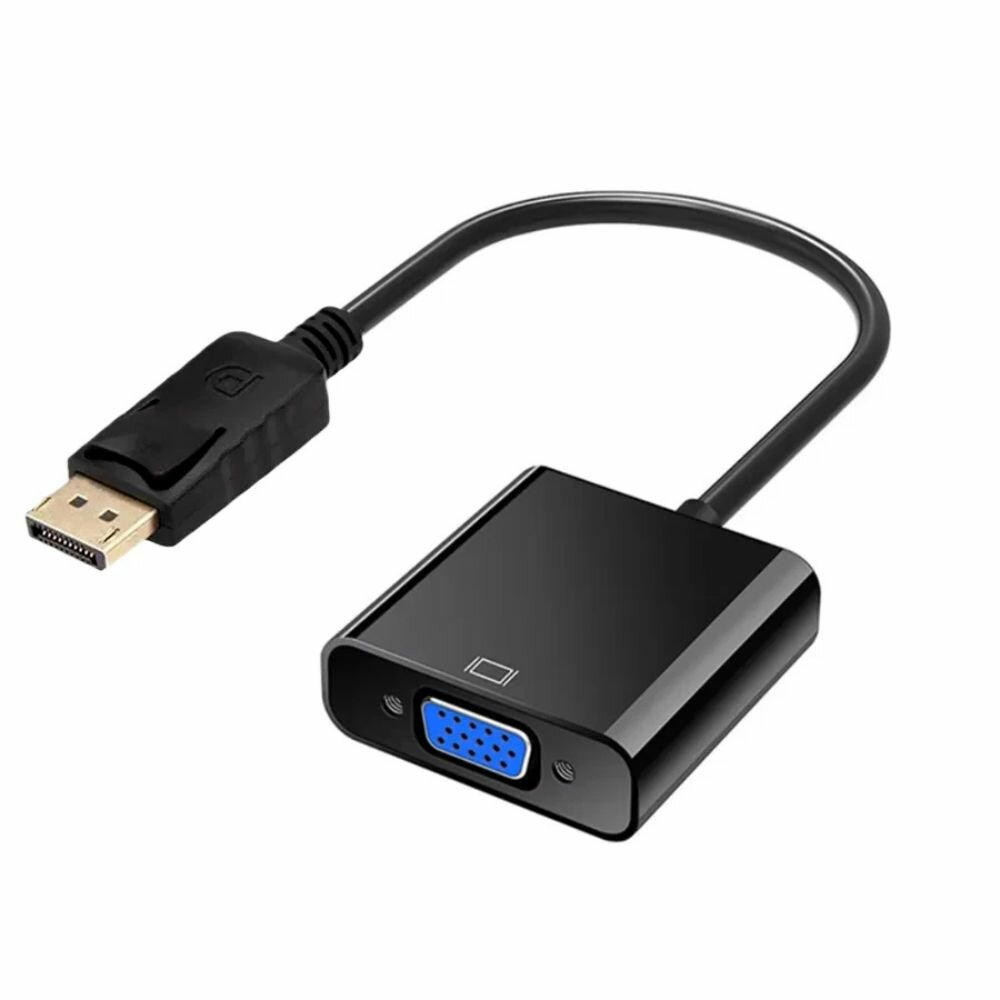 Кабель-адаптер DisplayPort DP на VGA 1080 (штекер-гнездо) для ПК, компьютера, ноутбука, HDTV, монитора, проектора.