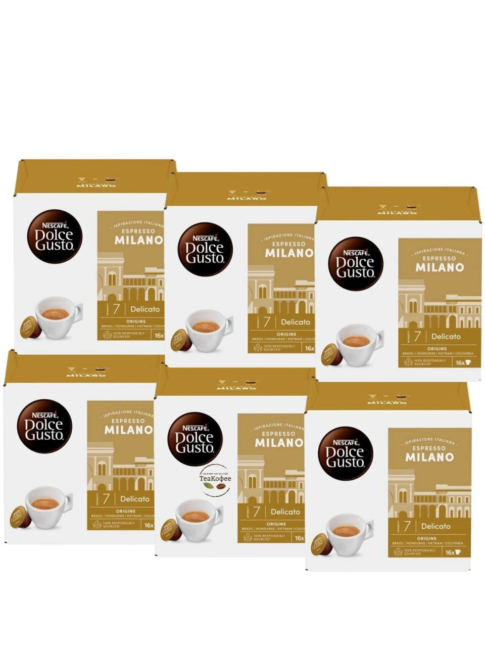 Кофе в капсулах Nescafe Dolce Gusto Milano 6x16 капсул