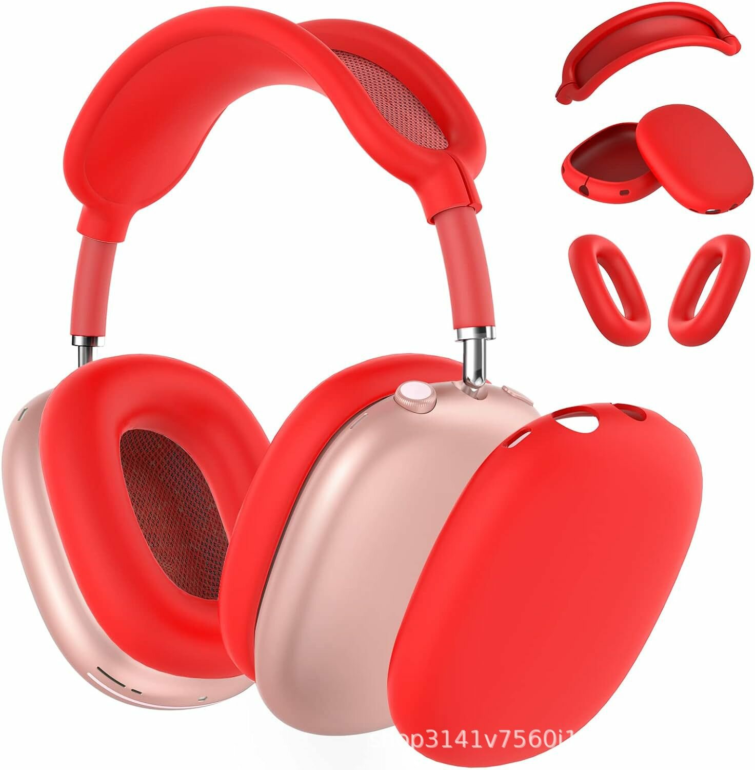 Подходит для чехла для наушников AirPods Max, силиконового чехла для наушников, защитного чехла для Bluetooth-наушников Apple, защитного чехла для наушников с полной посадкой.
