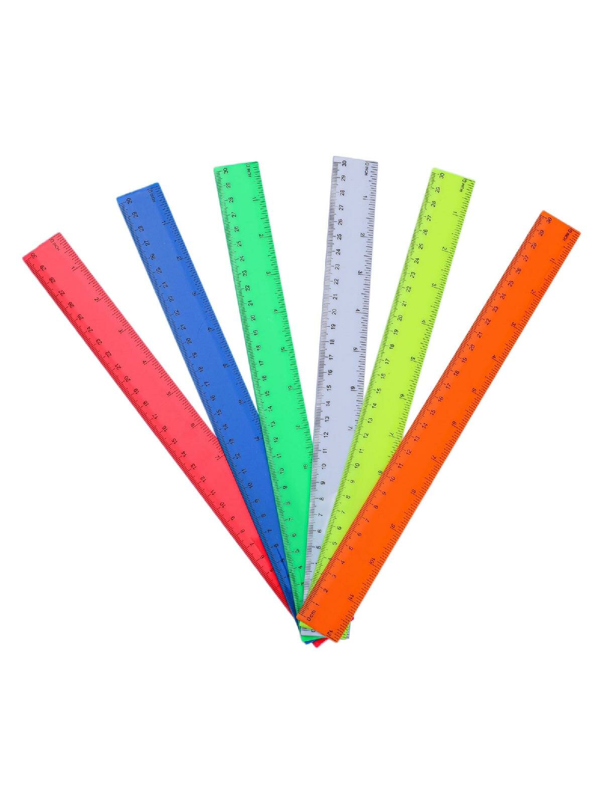 1 комплект пластиковой однотонной линейки длиной 6, 30 см (случайный цвет)