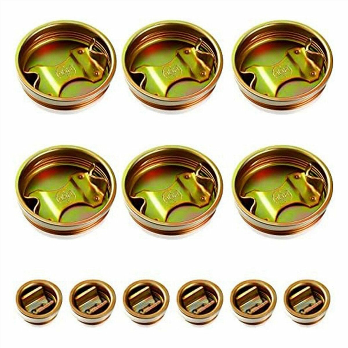 (T S B I) 12 Комплектов Стальных Пробок, Заглушек, Пробок Для Барабанов, Крышки С Отверстиями Диаметром 6cm И 3cm, Бочек На 55 Галлонов, Металлические Крышки.