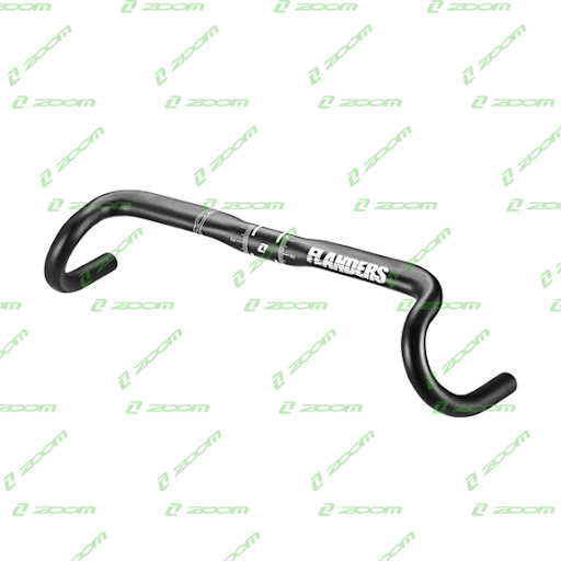 Руль гравийный Zoom DR-AL-E/195BT FOV/ISO-R, 440мм, флеер 16, плоский хват сверху, черный (21148)