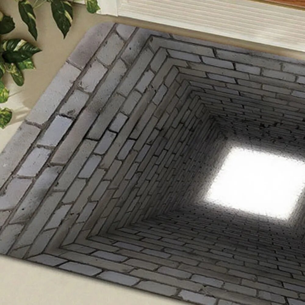 Ковер дорожка Оптическая иллюзия 40x60 см