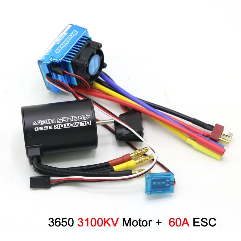 3650 3100KV Бесщеточный мотор + 60A ESC, Синий