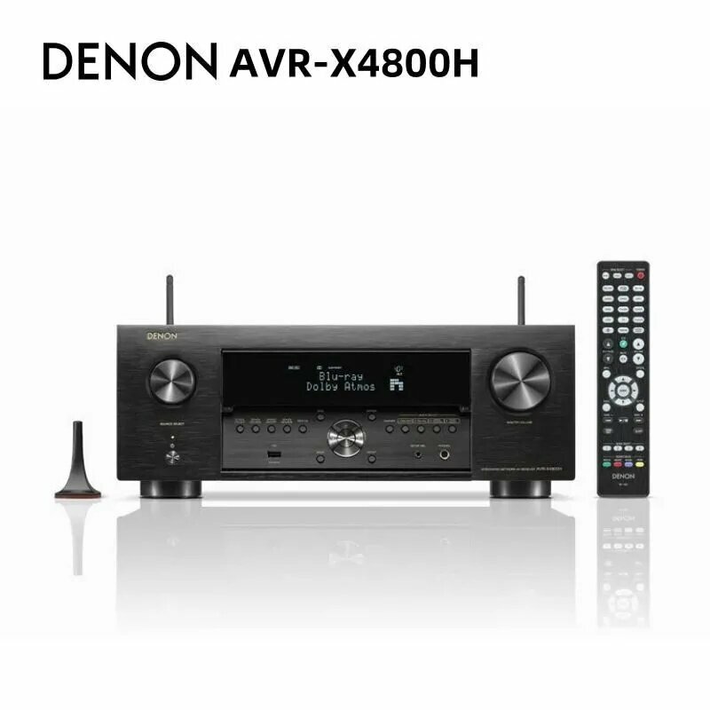 9,4-канальный AV-ресивер DENON AVR-X4800H поддерживает 8K Dolby Atmos, DTS: X, Auro3D, Bluetooth, WIFI, черный