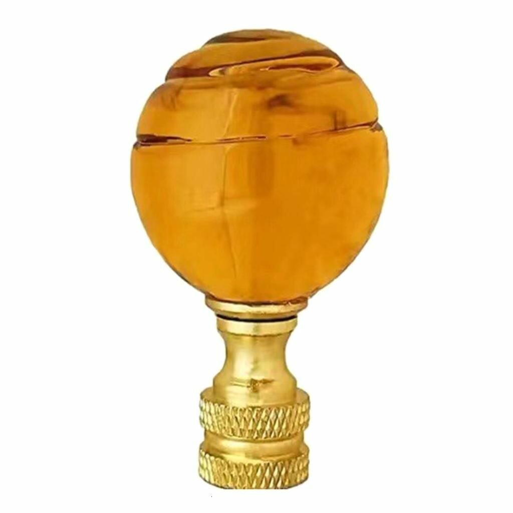 Стеклянные навершия для ламп с латунными колпачками, - Хрустально - оранжевый