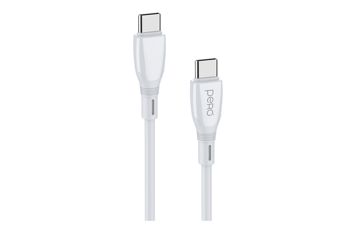 Дата-кабель PERO DC11 PD Type-C to Type-C, 60W, 3m, белый