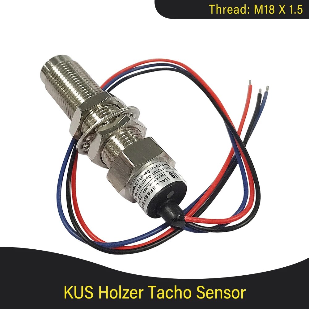 Тахометр KUS Holzer M18x1.5, красный, желтый