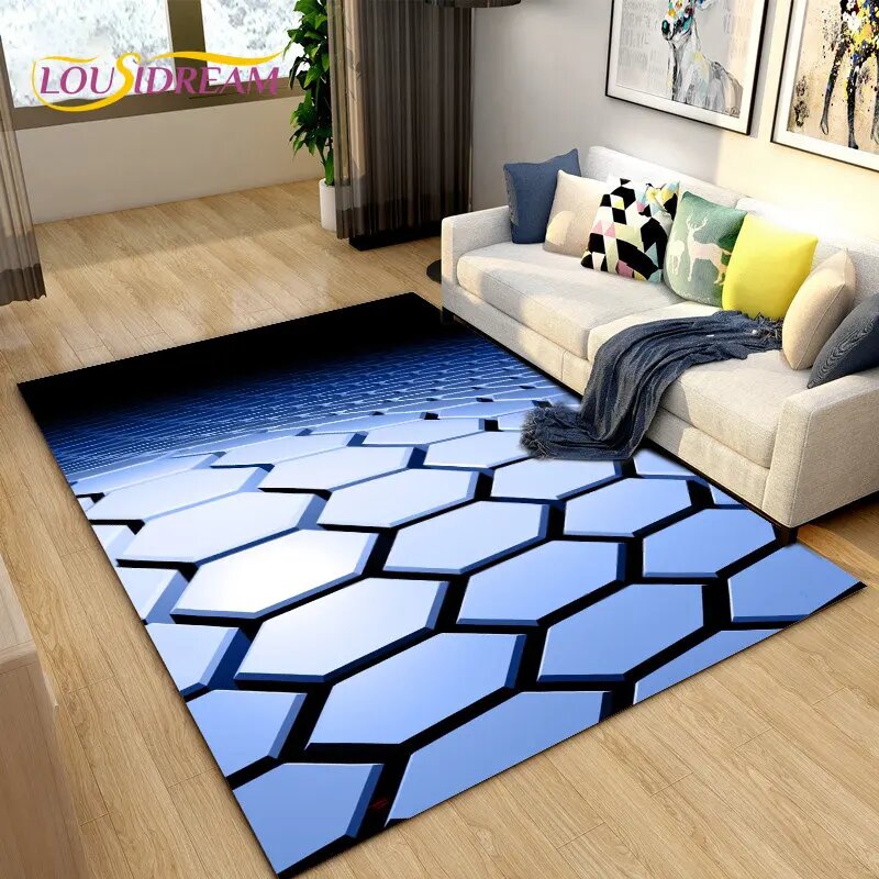 Синий 3D ковер LOUSIDREAM 80x120cm, цвет 24
