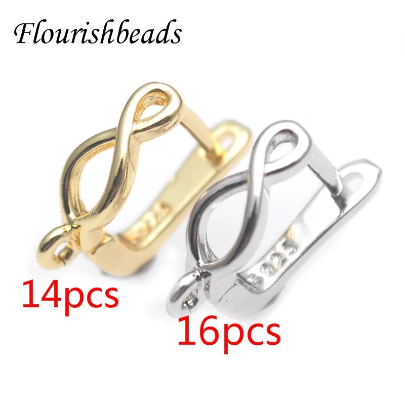 Золотые и серебряные швензы для сережек Flourishbeads, 30шт, Mix Color