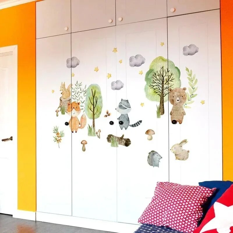 Большой стикер стены дерева