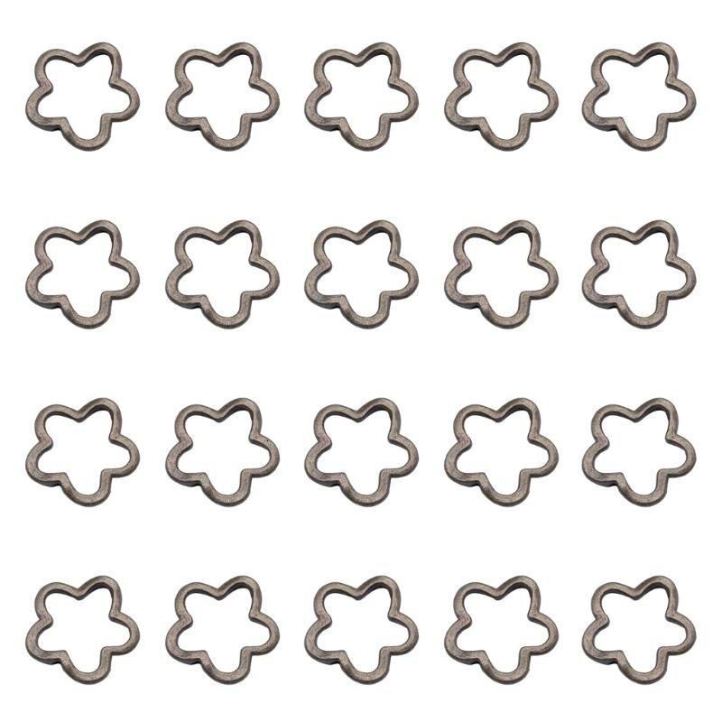 Бусины-подвески в виде цветов, 20 шт, Бронза