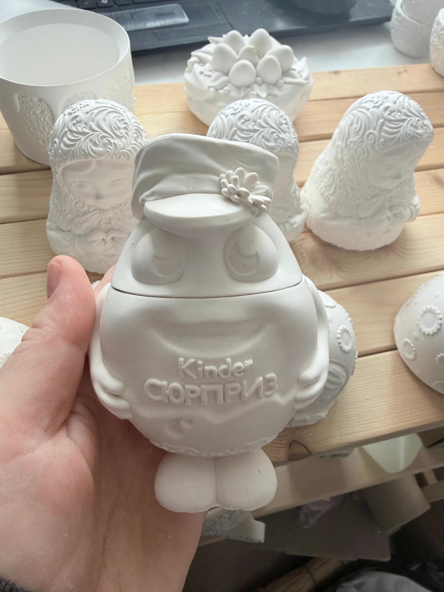 Яйцо-шкатулка Киндер Сюрприз для росписи