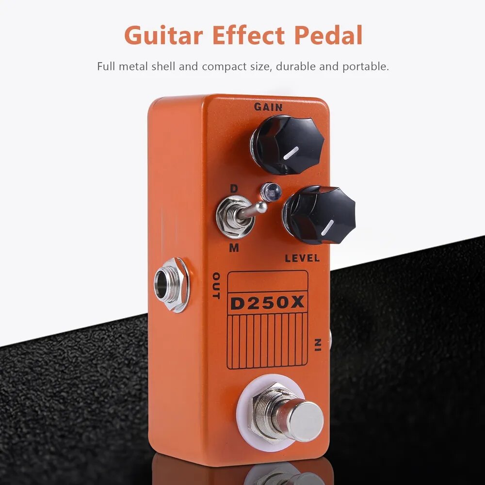 D250X Mini Overdrive Preamp Pedal Effect с переключателем True Bypass