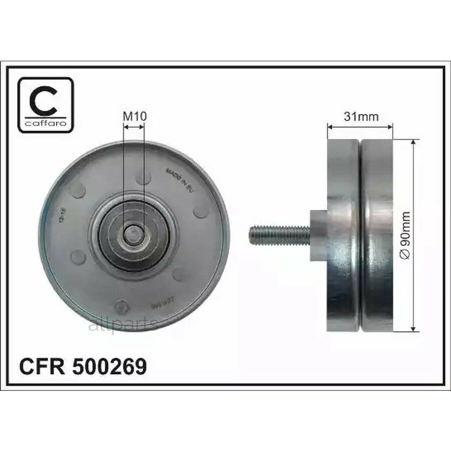 CAFFARO 500269 Ролик генератора обводной Ford Focus Transit Connect 18 TDCi