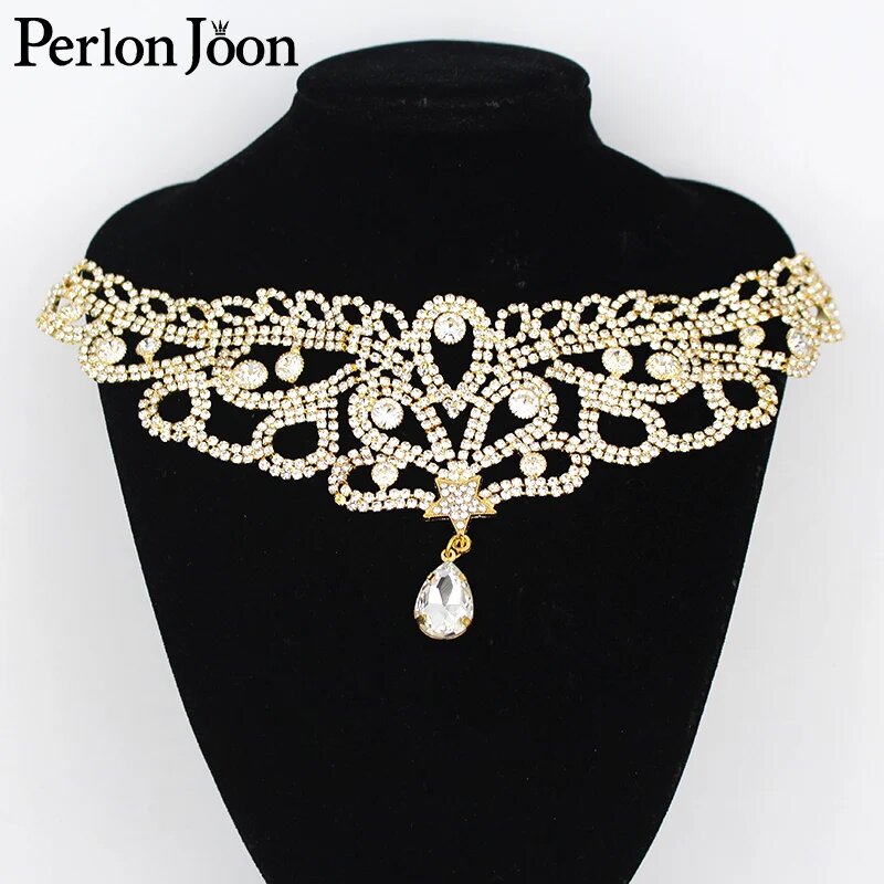 Золотая колье-обруч Perlon Joon YL007