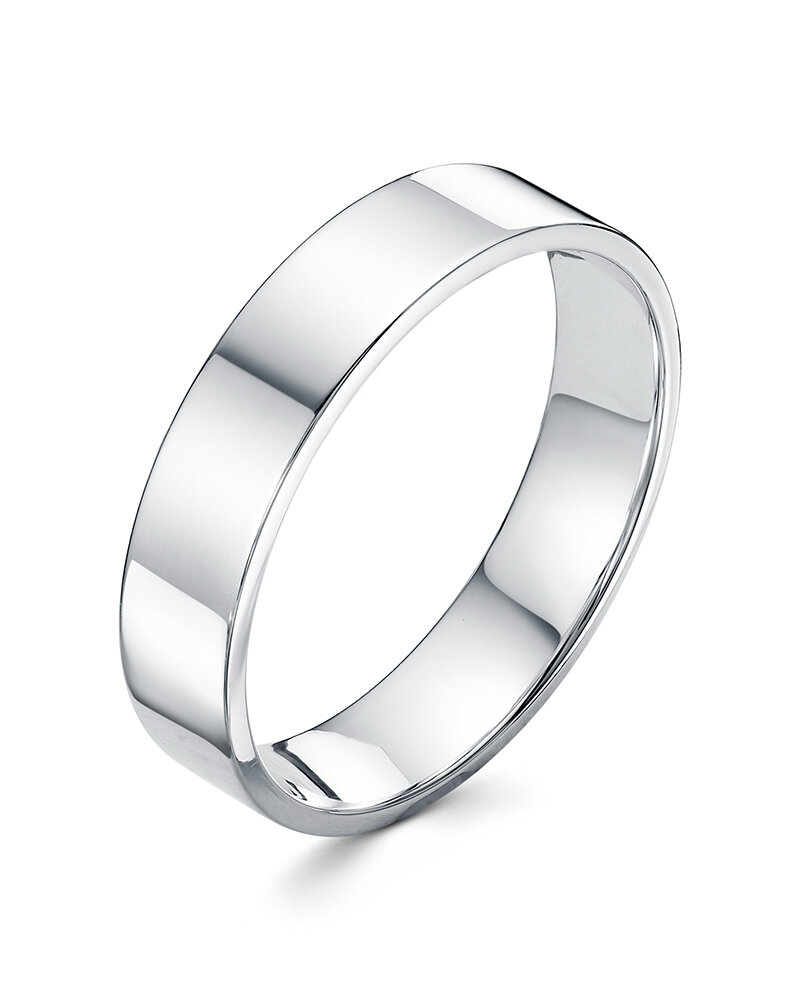 Кольцо обручальное, серебро, 925 проба, родирование