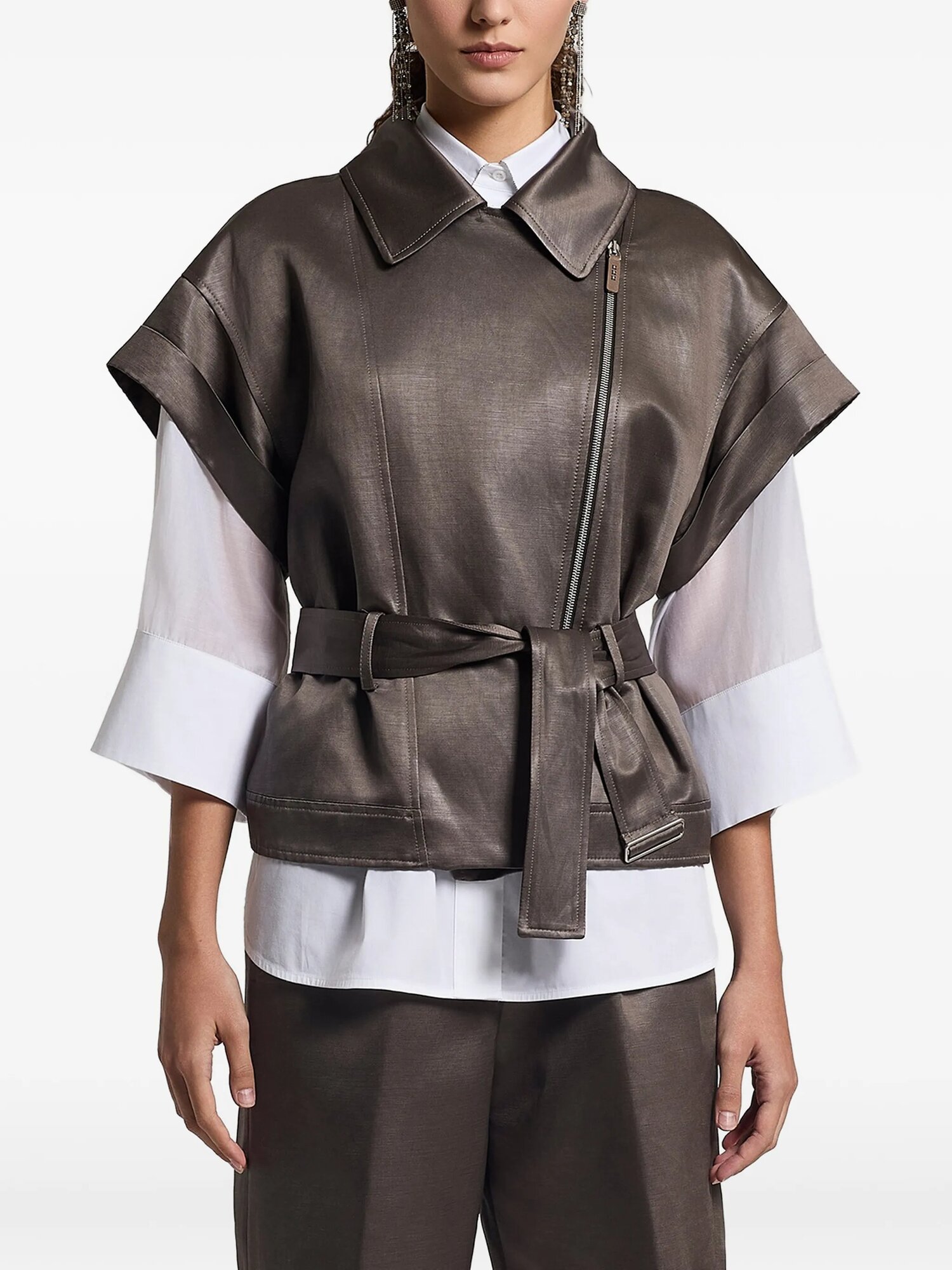 Куртка Belted zip-up jacket