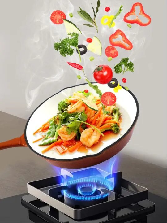 Сковорода для тандыра Чугунные сковороды, без крышки, с фиксированной ручкой