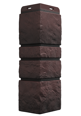 Docke Burg Темный, угол наружный (5 уп. / 50 шт.) для фасадных панелей