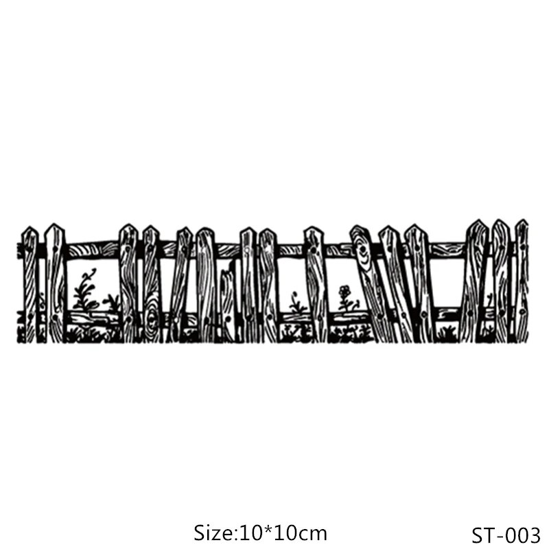 Штамп для скрапбукинга ST-003, забор