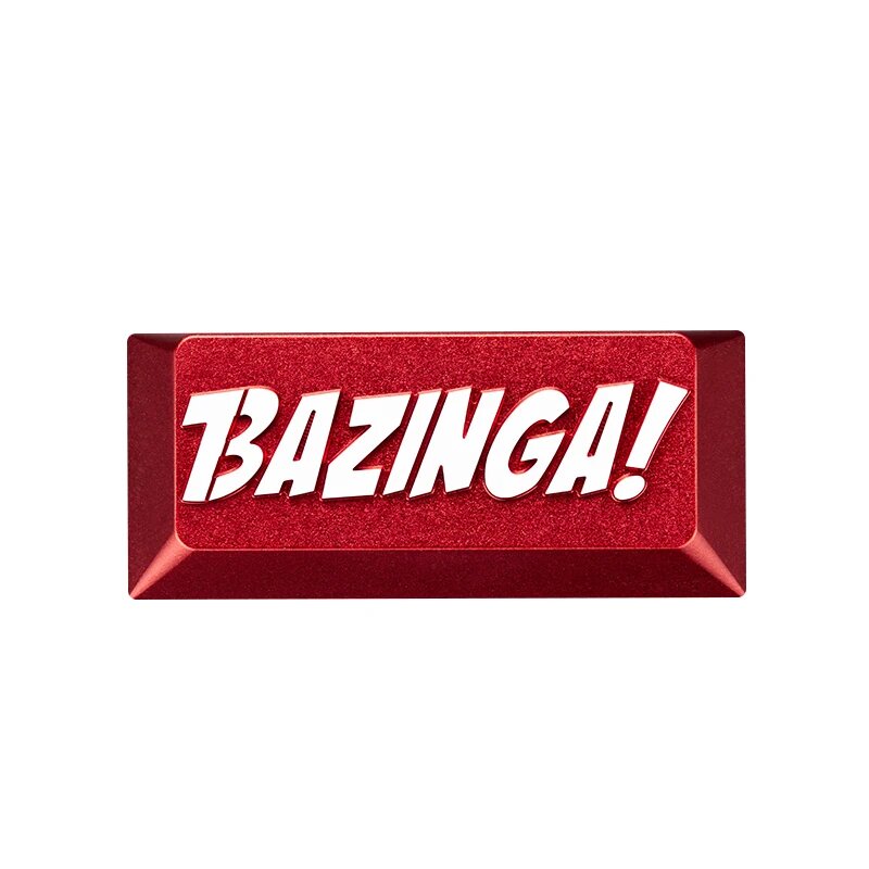 Zomo Bazinga Artisan Keycap CNC Анодированный Алюминиевый Backspace Красный Серебристый