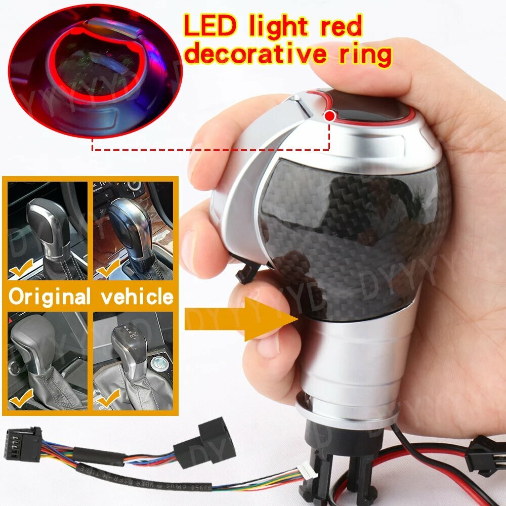 Для Volkswagen VW CC Jetta Golf 6/7 mk6 mk7 Tiguan Passat B7/B8 Sagitar: Ручка carbon fiber-LED