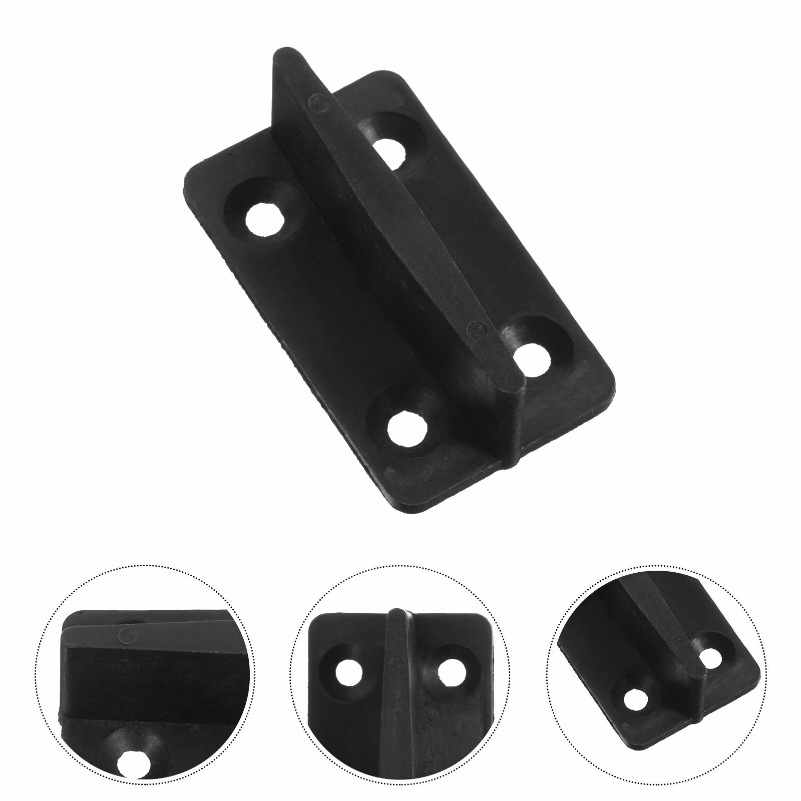 Пластиковый черный направляющий элемент для раздвижных дверей, комплект из 4 шт, для дверей