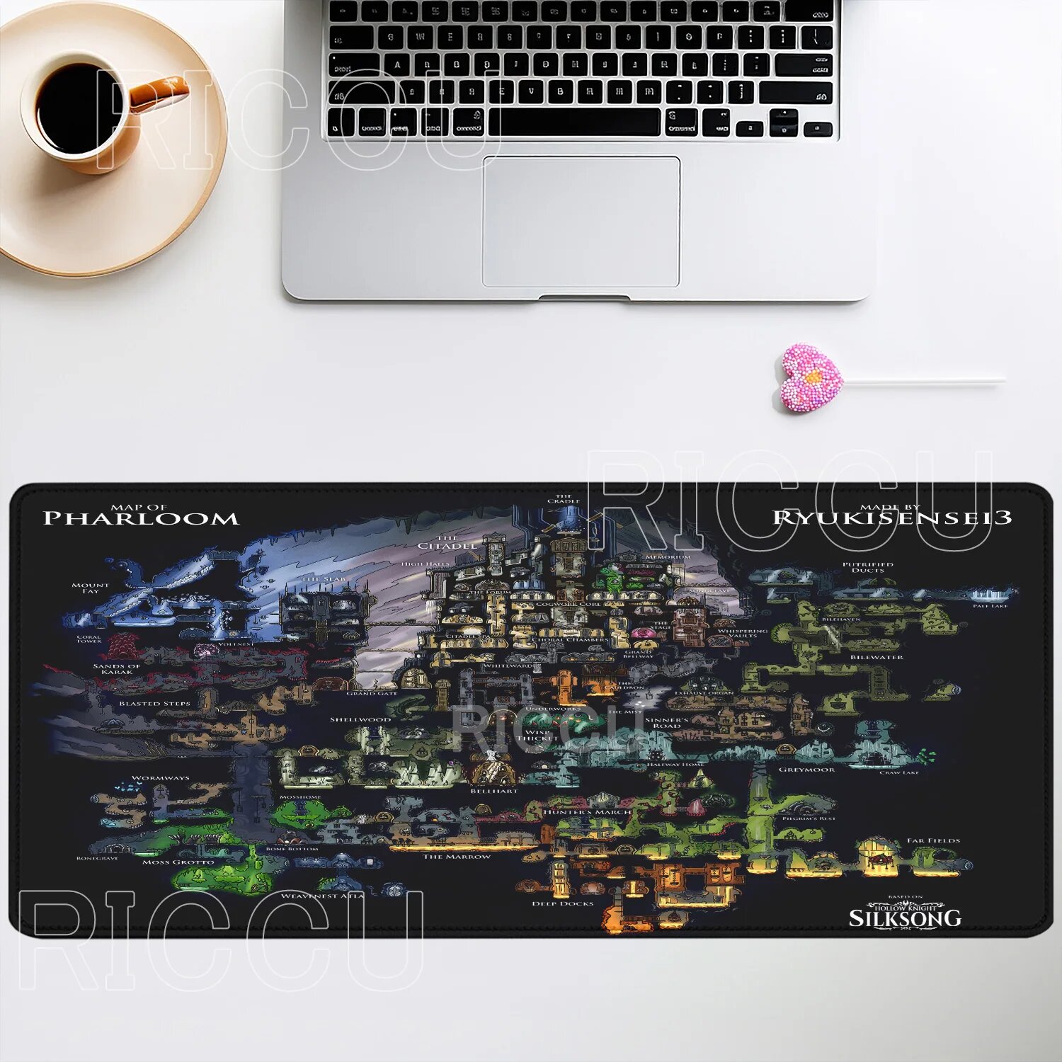 Коврик для мыши Hollow Knight Silksong Map 300x600mm
