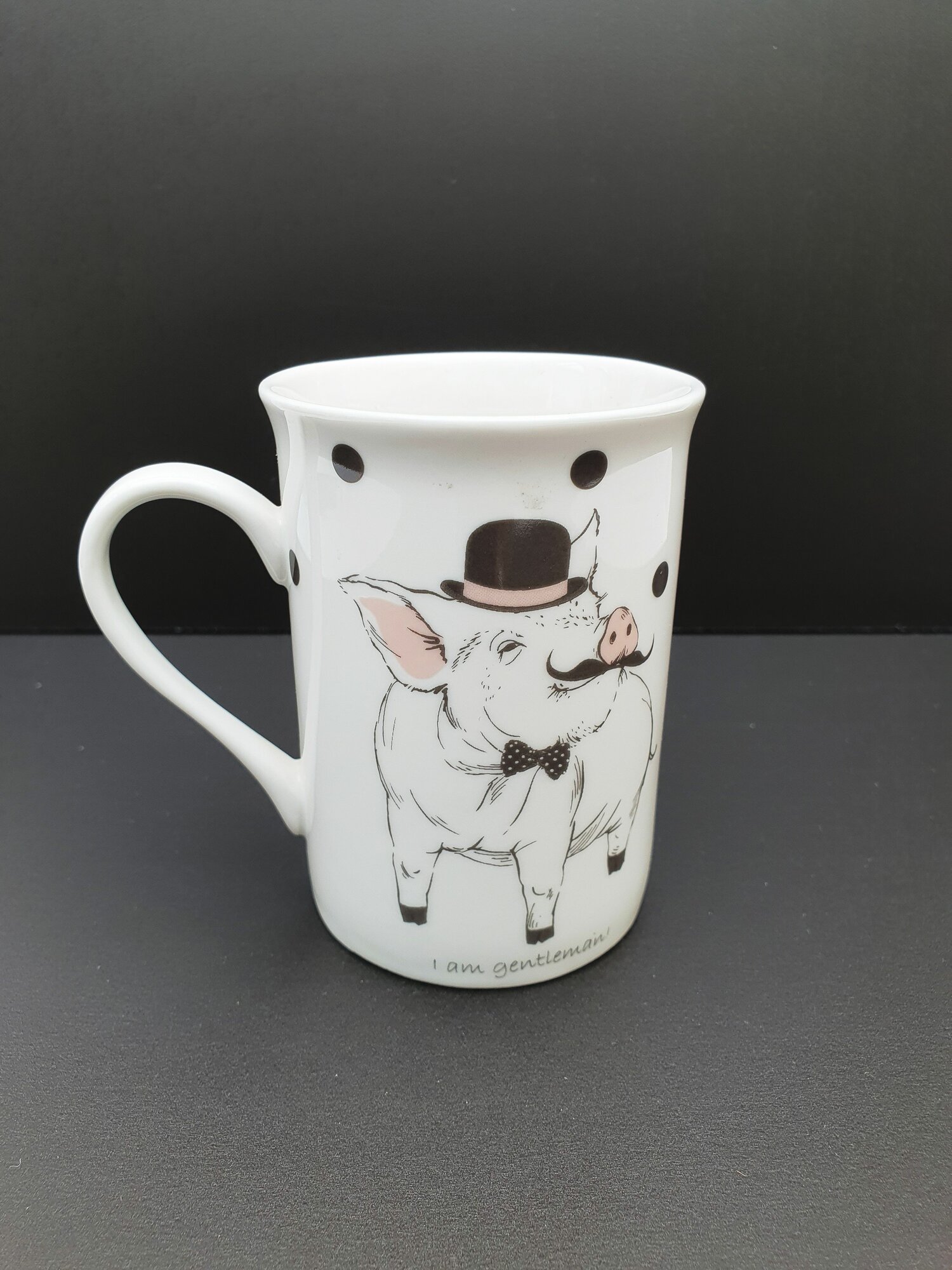 Кружка фарфоровая "Мистер Свин" H-10 см. 250 ml. В упаковке.