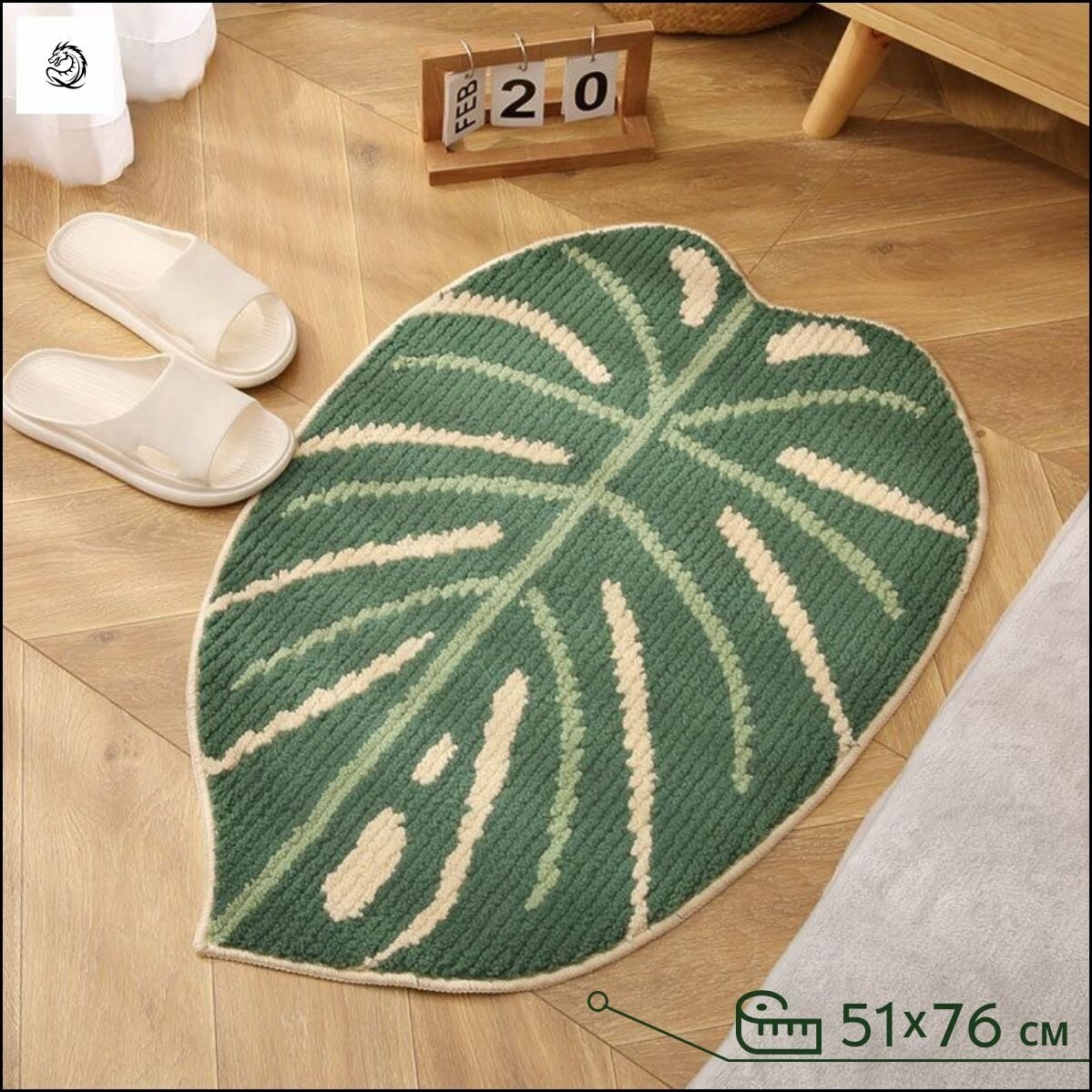 Коврик для ванной 51x76 см, мягкий, пушистый из микрофибры, влаговпитывающий, противоскользящий, для спальни, гостиной, дачи