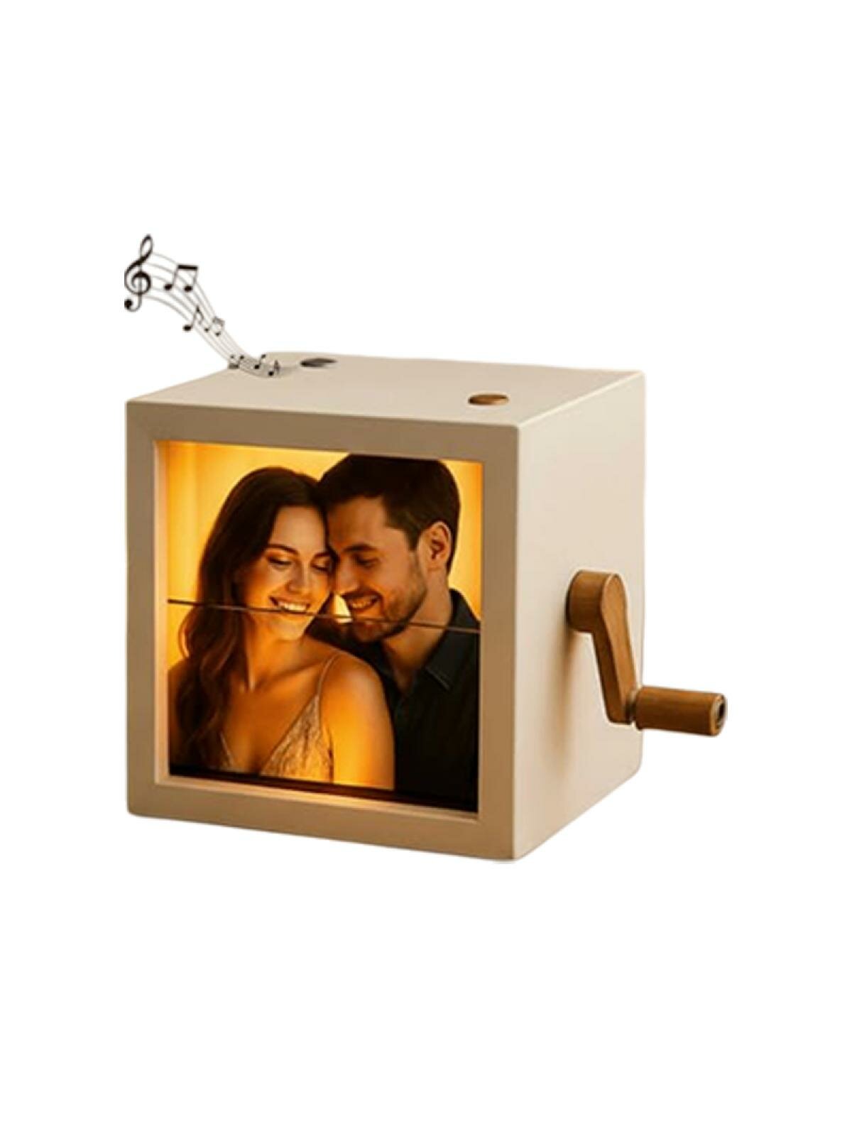 Анимация Рамки для Фото-Блокнота, Уникальная Машина, Механическая Коробка для Фотографий для Ноутбука с Ручным приводом, с фотографиями, Которые Могут Воспроизводить Песни, Уникальные Фотоподарки для Женщин и Мужчин
