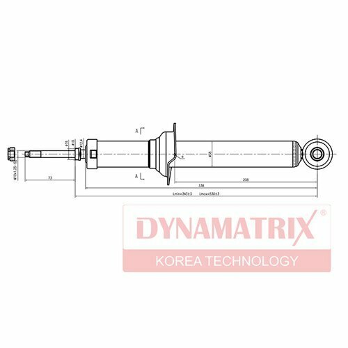 Амортизатор подвески газонаполненный Dynamatrix-Korea DSA341204 для Mitsubishi Carisma, Space Star; Volvo S40 I, V40