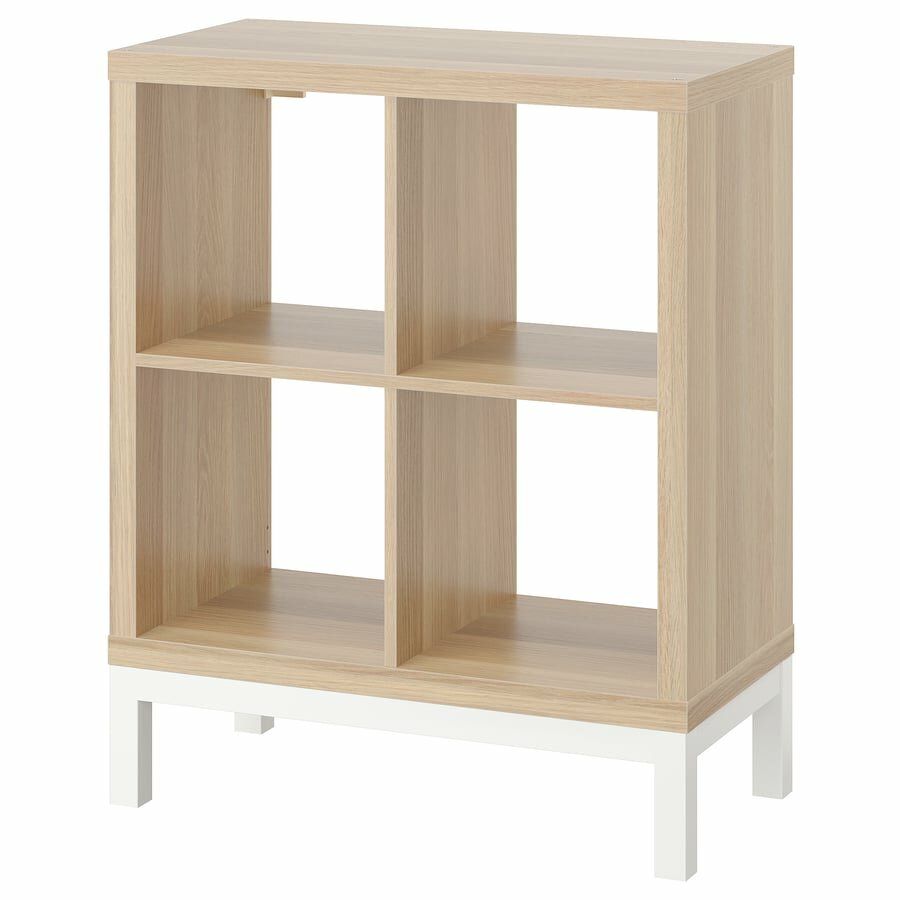 Книжный стеллаж 4 полки IKEA KALLAX цвет имитация дуба/белый 77x94 см 594.426.28