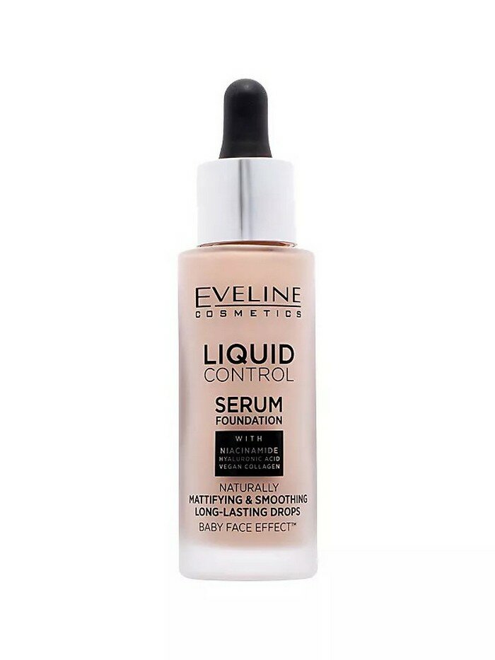 Тональная основа Eveline Cosmetics Eveline Liquid Control Serum Foundation, тон 05 ivory, 32мл