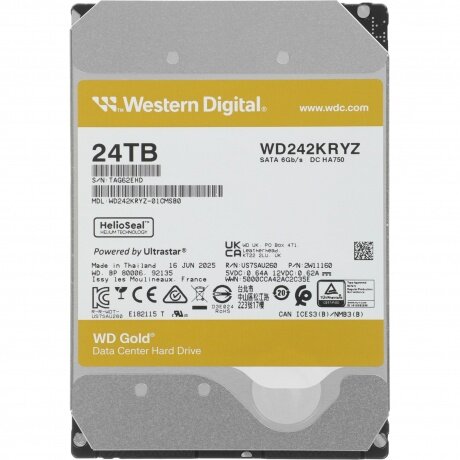 Жесткий диск WD SATA-III 24TB WD242KRYZ Gold