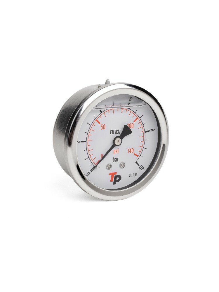 Манометр гидравлический виброустойчивый осевой D63 мм 0-10 bar 1/4BSP TP