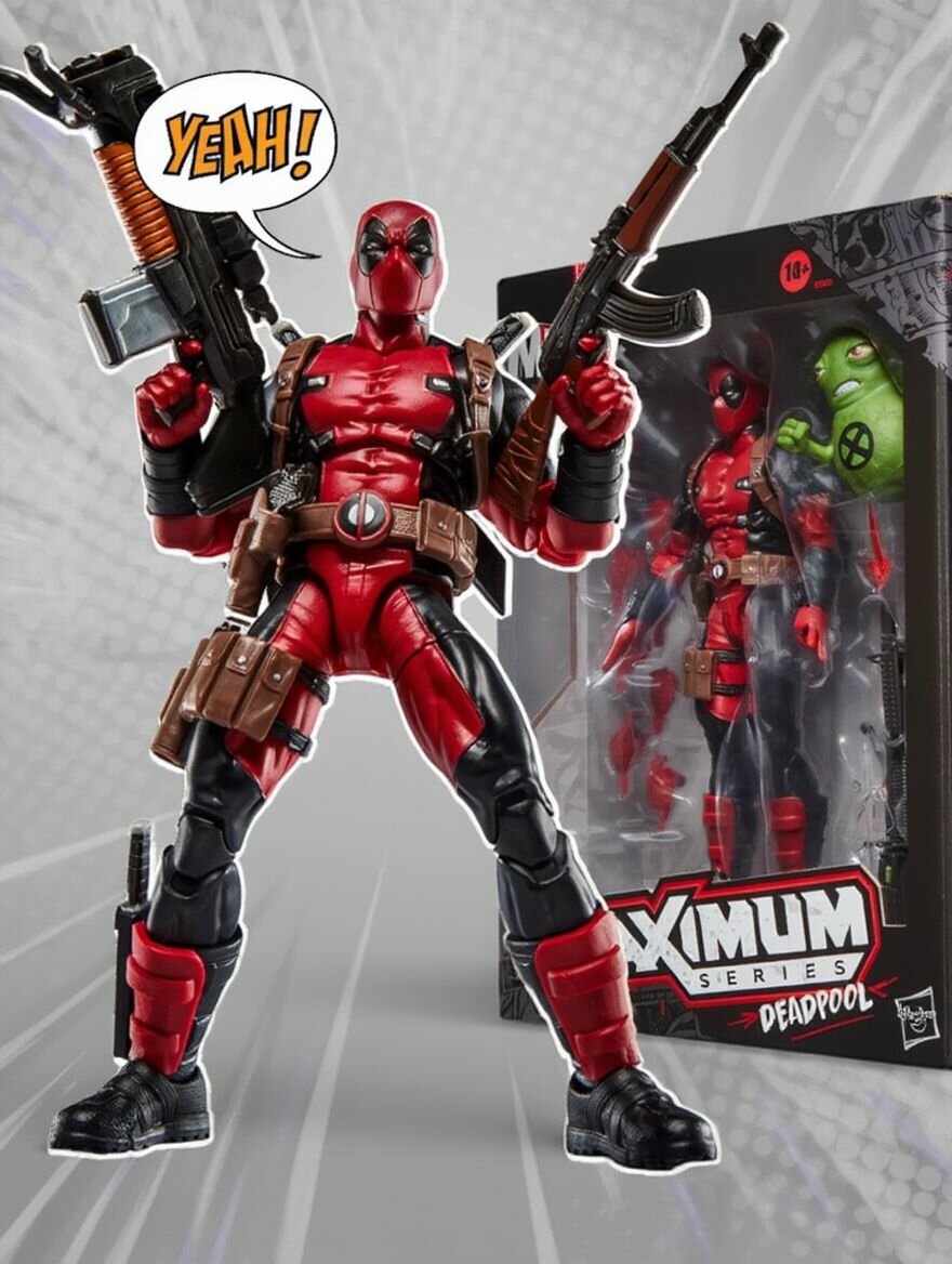 Фигурка коллекционная Дэдпул "Maximum Series" от Hasbro Marvel Legends, топовый набор, 16 см