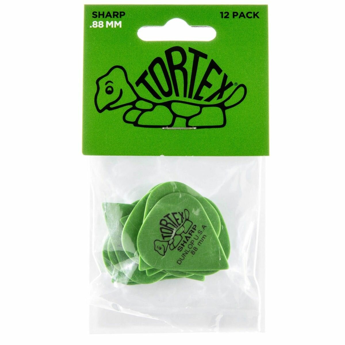 Набор медиаторов 12шт 0.88mm Dunlop 412P.88 Tortex Sharp