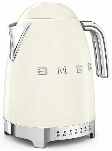 Электрочайник Smeg KLF04CREU, 1.7л, 2400 Вт, нержавеющая сталь, светло-бежевый — фото 1