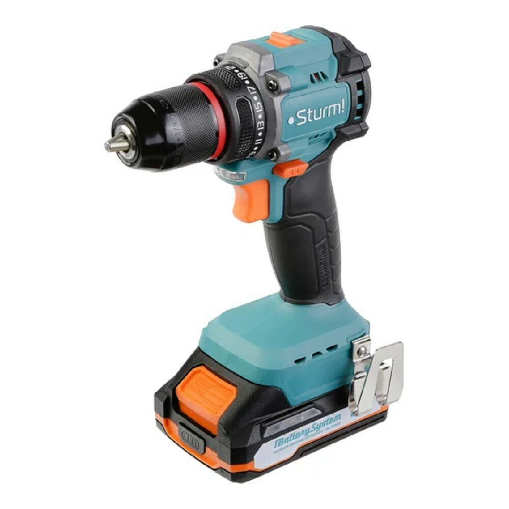 Sturm! Дрель аккумуляторная , б щ, 18В, 1BatterySystem, 60Нм, 2х2.0Ач, кейс CD1860BL