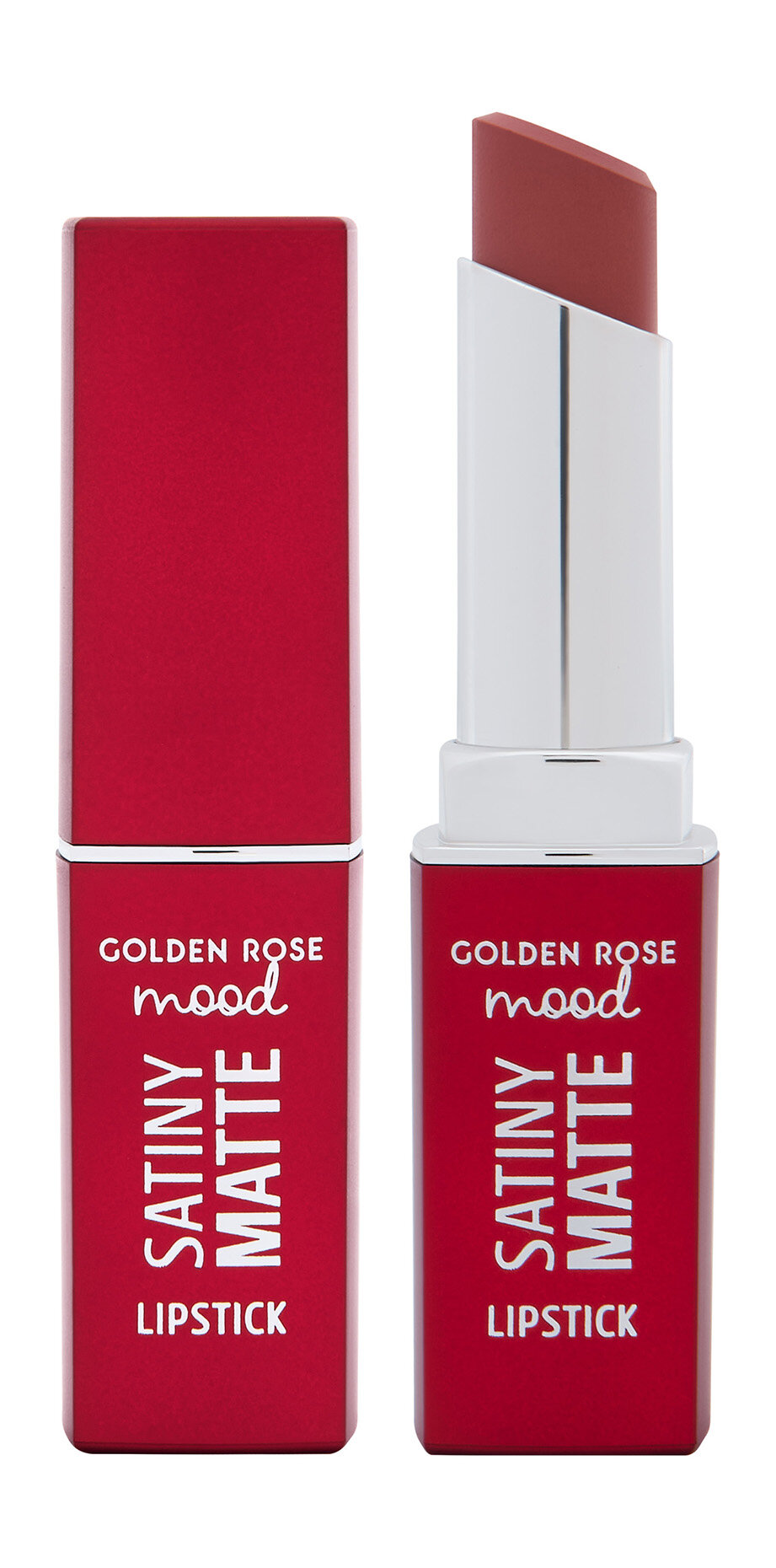 GOLDEN ROSE Помада для губ Mood Satiny Matte Lipstick, 3,5 г, 05 Burnt Blush