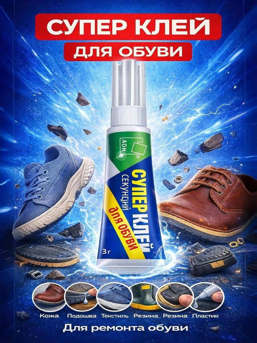 1 шт Супер клей секундный для обуви 3 г A.D.M