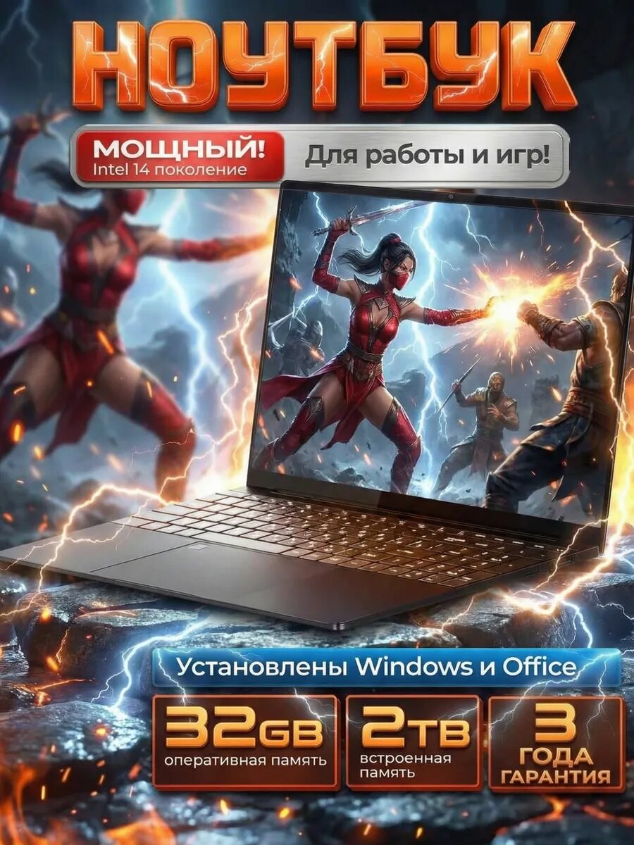 Ноутбук HiGH TECH R678 Intel H-Series RAM 32GB / SSD 2048GB