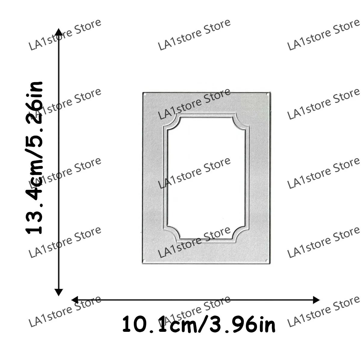 Квадратный трафарет для вырубки, 13.4x10.1 см, Цвет: 232952