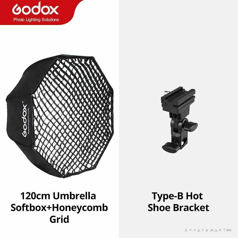 Godox 120 см зонт складной софтбокс Октобокс + Основа+ Сотовая сетка